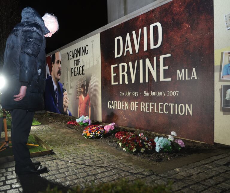 David Ervine: New garden of reflection and murals unveiled on ...